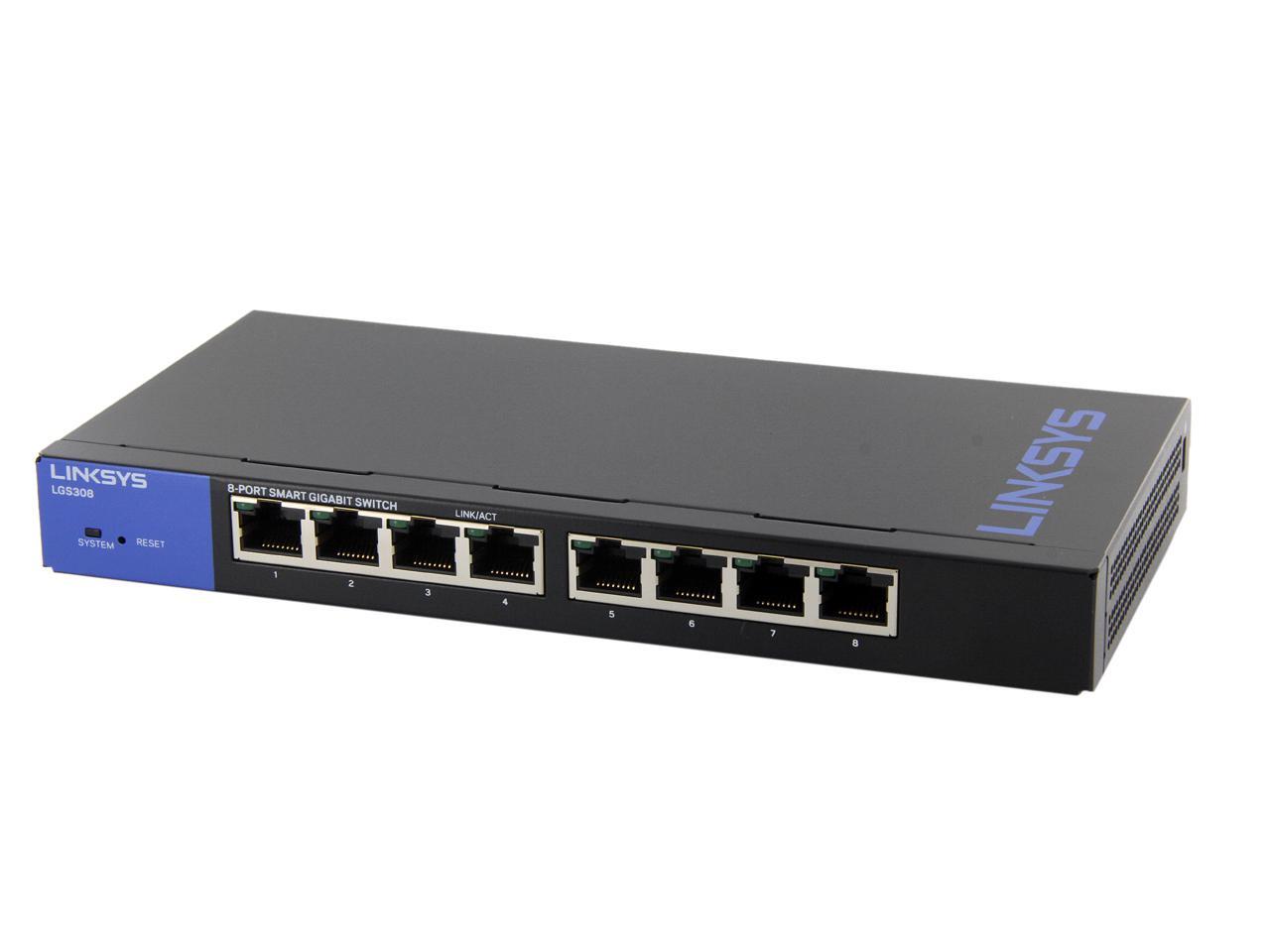 LINKSYS LGS308 8-Port Business Smart Gigabit Switch - Newegg.com