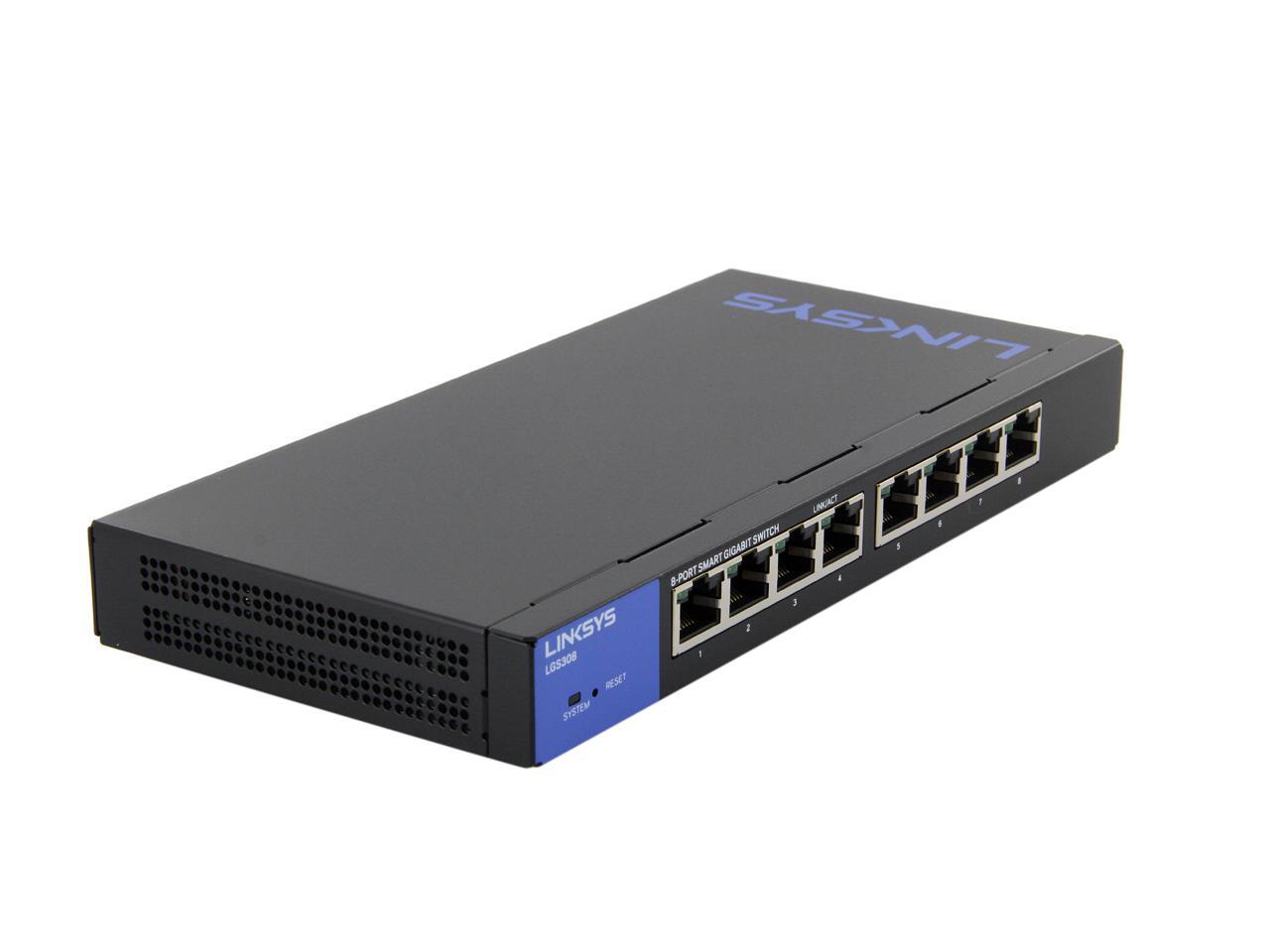 LINKSYS LGS308 8-Port Business Smart Gigabit Switch - Newegg.com