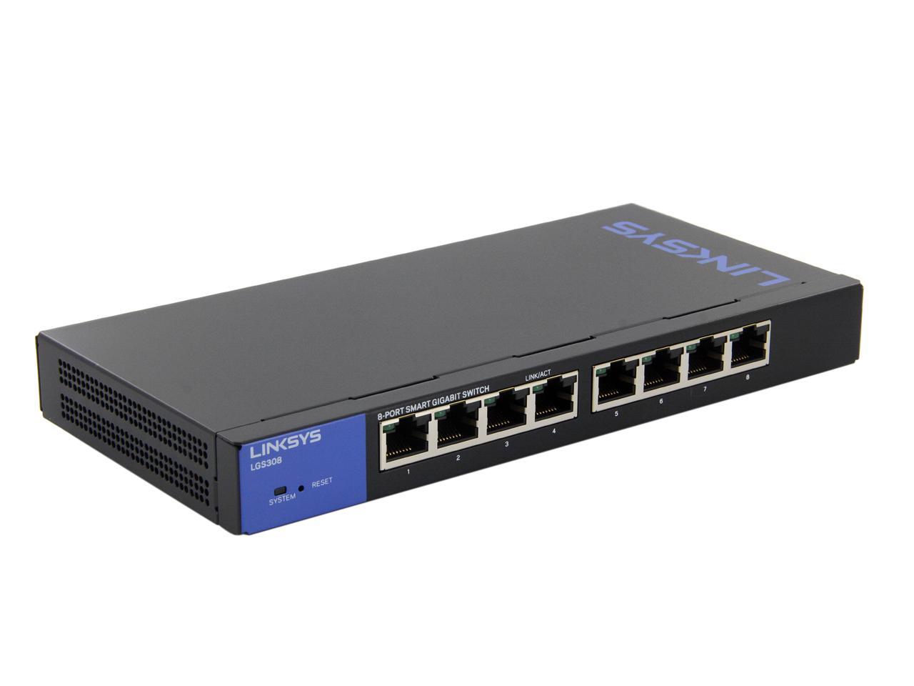 LINKSYS LGS308 8-Port Business Smart Gigabit Switch - Newegg.com