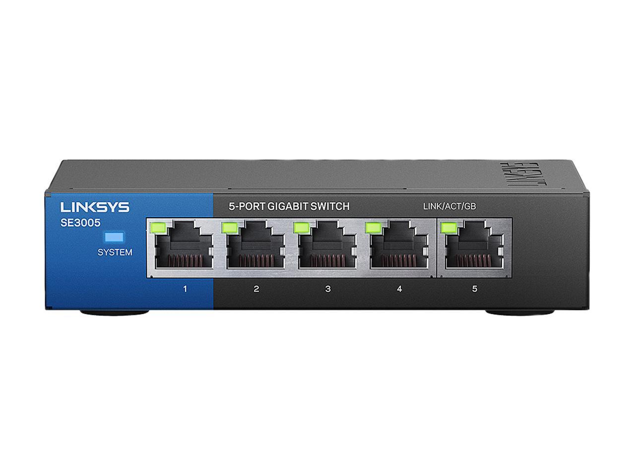 Linksys 5-Port Gigabit Ethernet Switch (SE3005) - Newegg.com