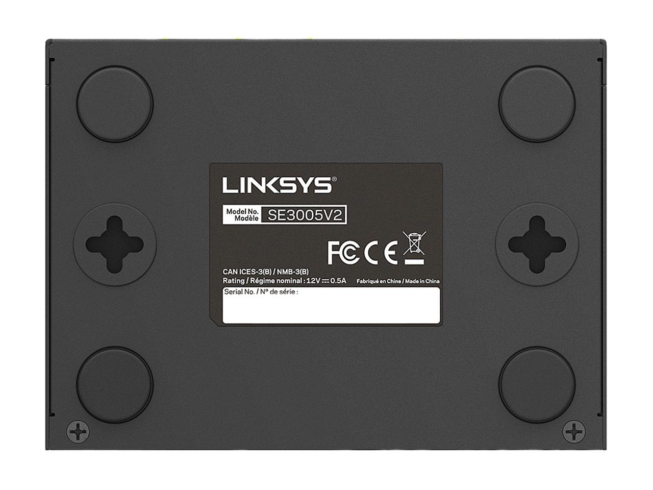 Linksys 5-Port Gigabit Ethernet Switch (SE3005) - Newegg.com
