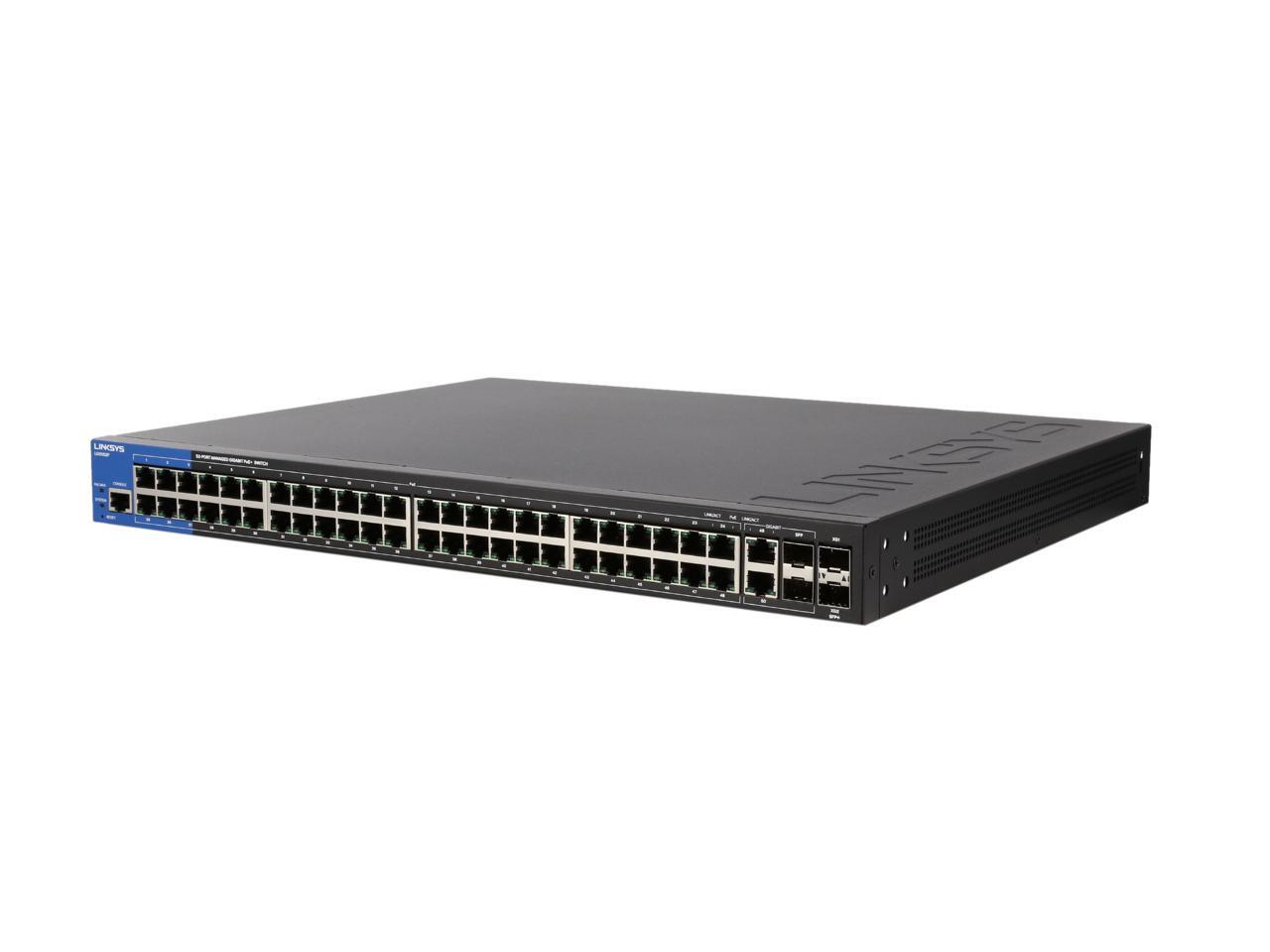 Linksys Business LGS552P 48-Port Gigabit PoE+ Managed Switch with 2 x ...