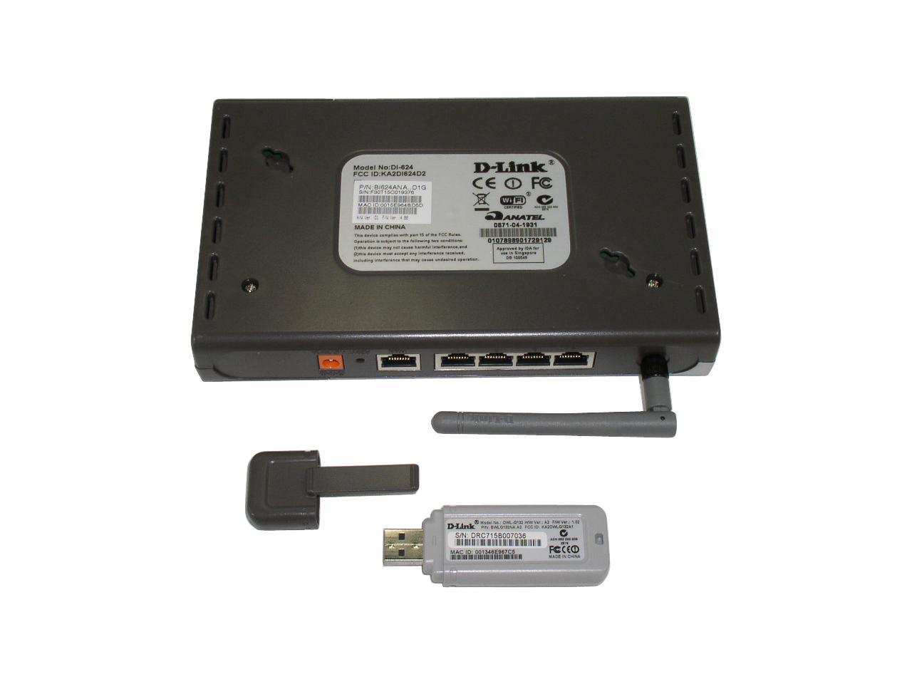 D-Link DWL-928 Wireless 108G Network Starter Kit (DI-624 + DWL-G132 ...