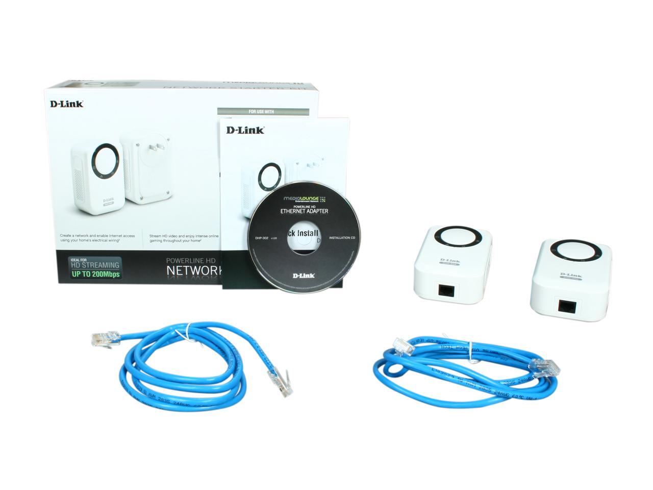 D-Link DHP-303 PowerLine HD Network Starter Kit - Newegg.com