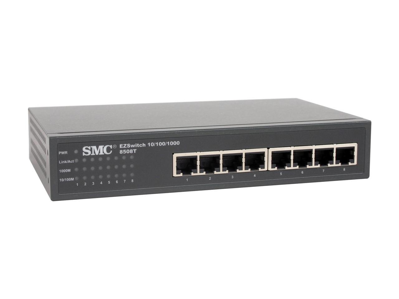 SMC LG-ERICSSON SMC8508T Unmanaged 8 Ports with Jumbo Frame Support ...