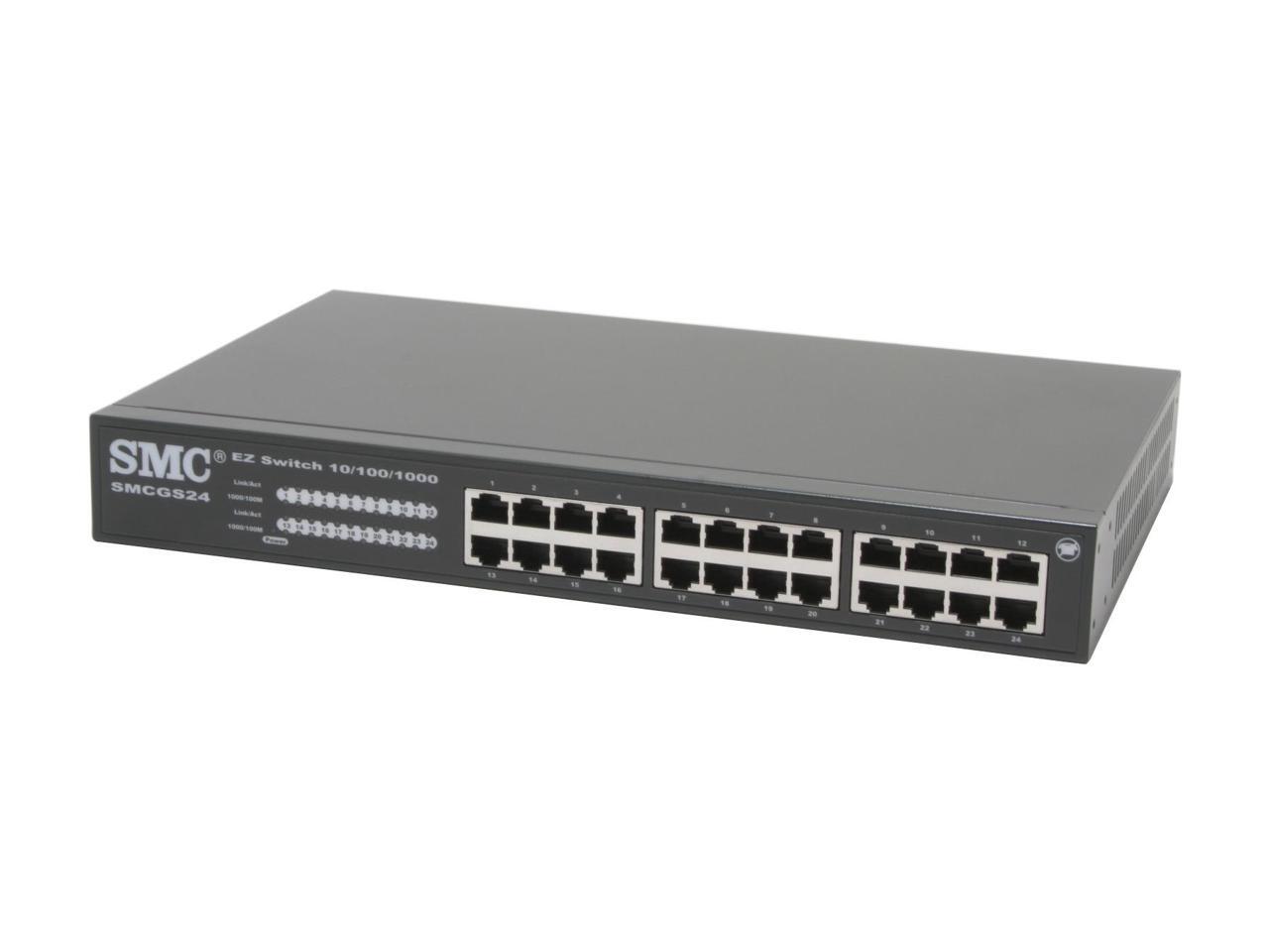 SMC LG-ERICSSON EZ Switch SMCGS24 Unmanaged 24 Ports with Jumbo Frame ...
