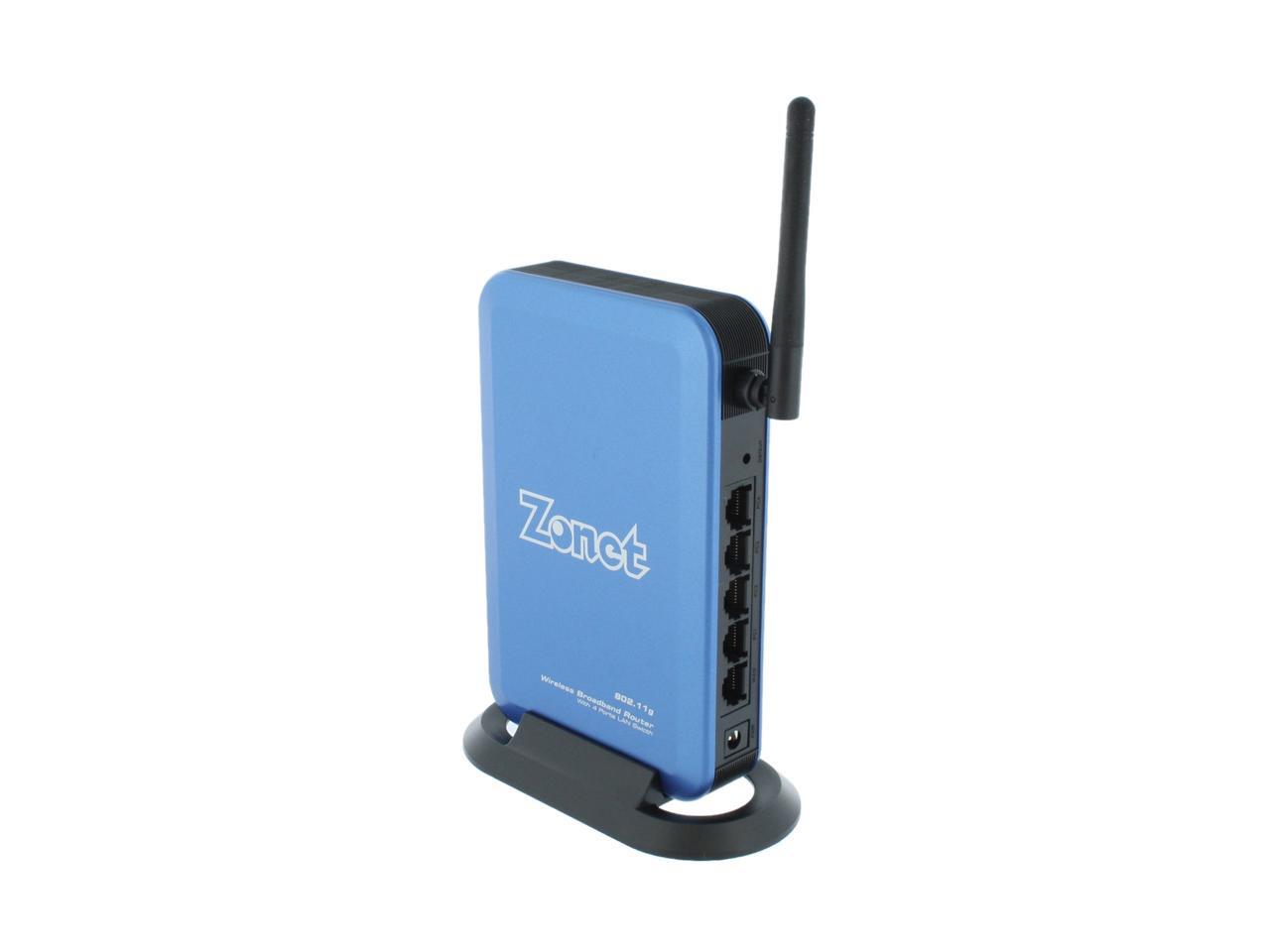 Zonet ZSR1134WE Wireless Broadband Router w/ 4pt LAN Switch - Newegg.com