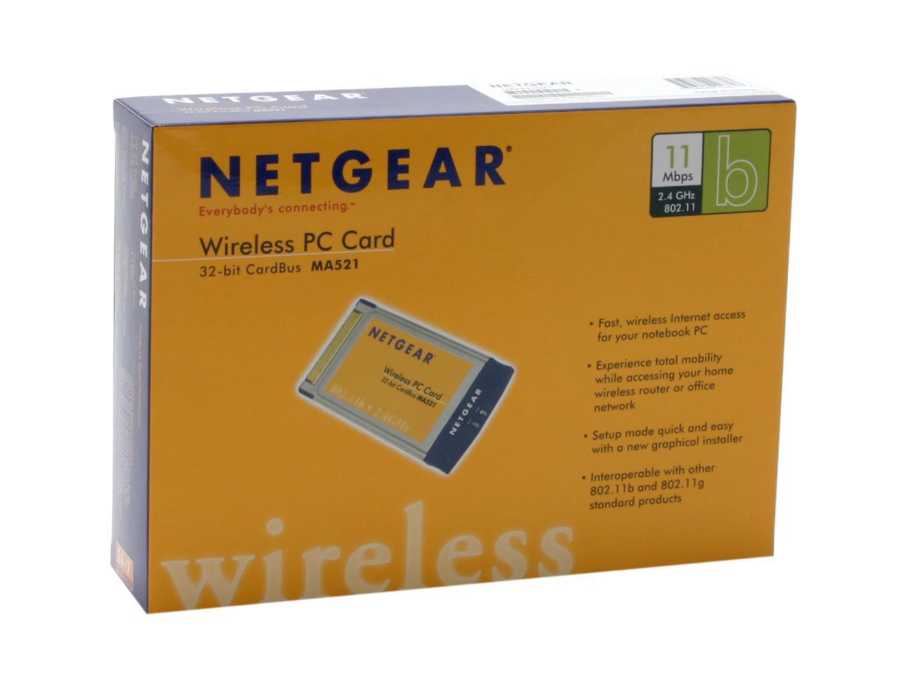 NETGEAR MA521 802.11b Wireless PC Card - Newegg.com