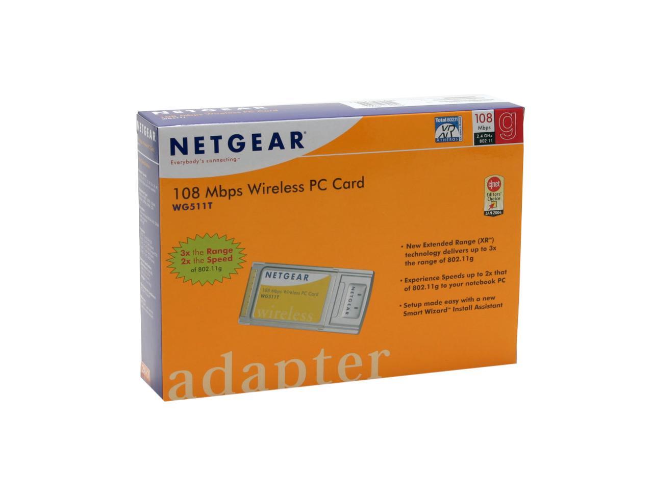 NETGEAR WG511T 802.11g Wireless PC Card - Newegg.com