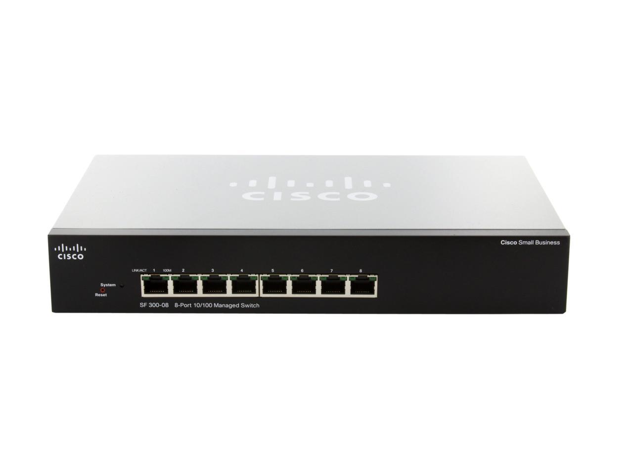 Cisco SF300-08 (SRW208-K9-NA) 8-port 10/100 Managed Switch - Newegg.com