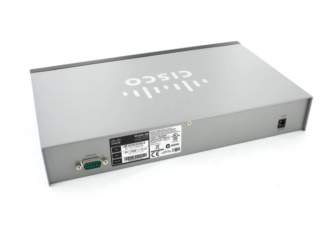 Cisco SF302-08 (SRW208G-K9-NA) 8-port 10/100 Managed Switch with ...