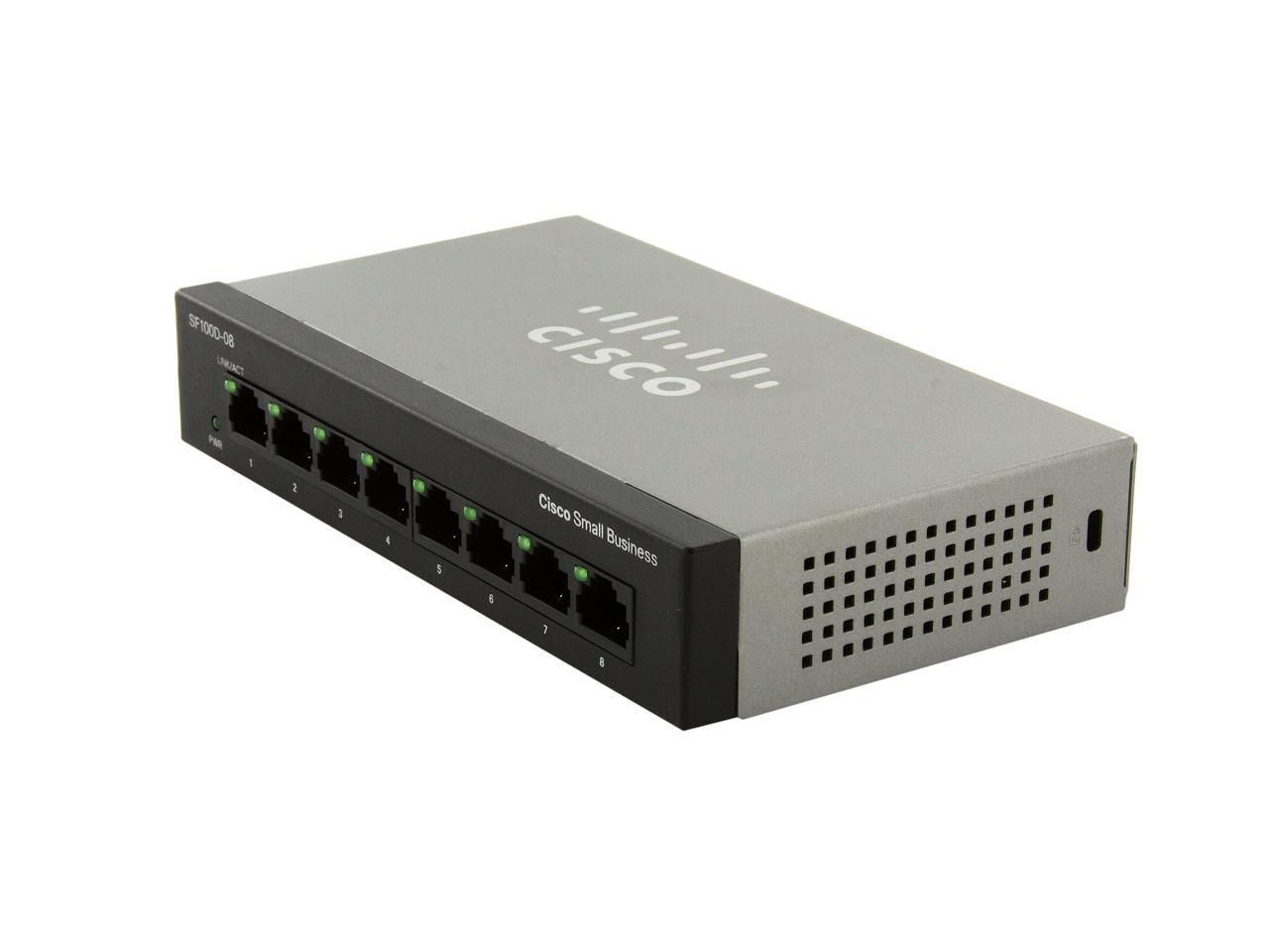 Cisco Small Business 100 Series SF100D-08-NA 8-Port Desktop Switch ...
