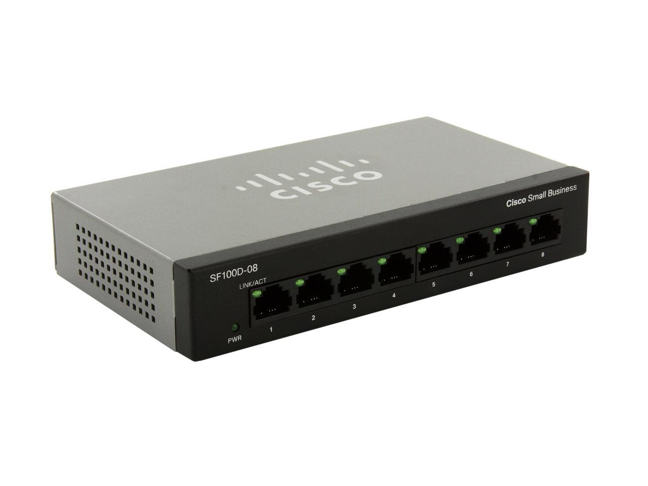 Cisco Small Business 100 Series SF100D-08-NA 8-Port Desktop Switch ...