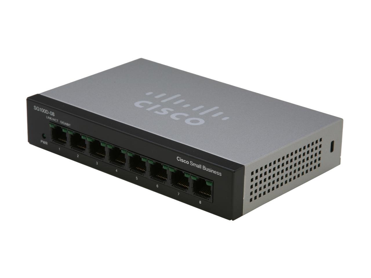 Cisco Small Business 100 Series SG100D-08-NA 8-Port Desktop Gigabit ... Cisco Small Business 100 Series SG100D-08-NA 8-Port Desktop Gigabit ...