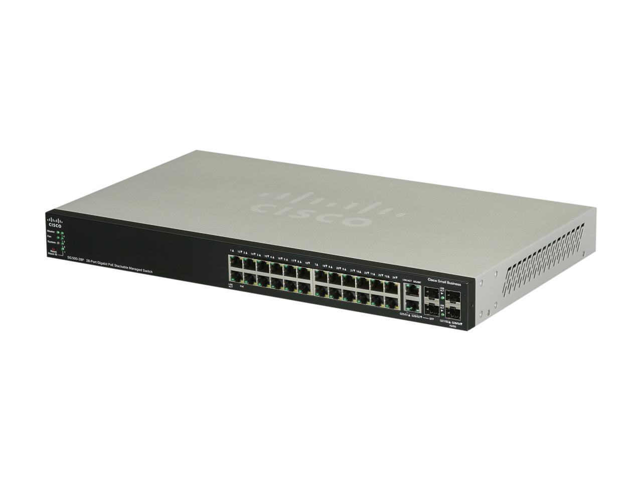 Cisco Small Business 500 Series SG500-28P-K9-NA PoE Stackable Gigabit ...