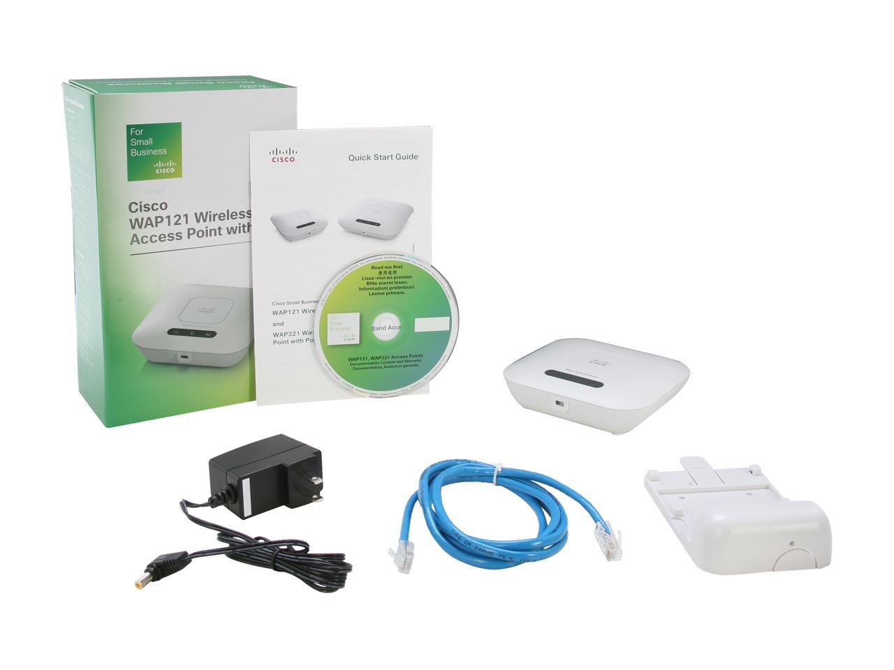 Cisco Small Business WAP121-A-K9-NA Wireless-N Access Point w/ PoE ...
