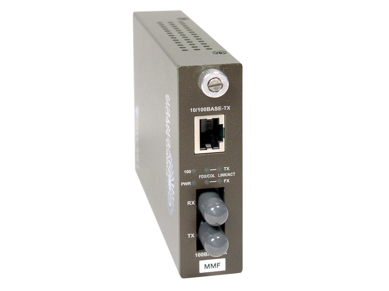 TRENDnet 100Base-TX to 100Base-FX Multi Mode ST Fiber Media Converter ...