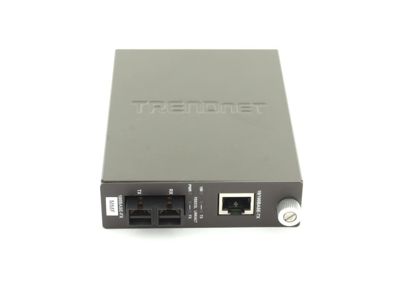 TRENDnet 100Base-TX to 100Base-FX Multi Mode SC Fiber Media Converter ...
