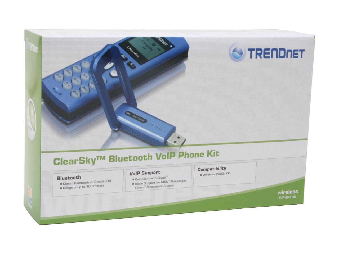 Open Box: TRENDNET TVP-SP1BK ClearSky Bluetooth VoIP Phone Kit(for ...
