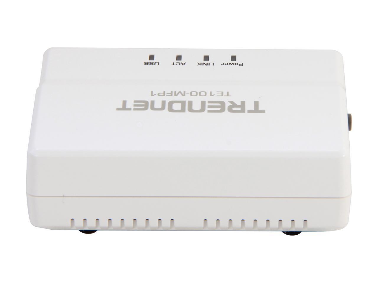 TRENDnet TE100-MFP1 1-Port Multi-Function USB Print Server - Newegg.com