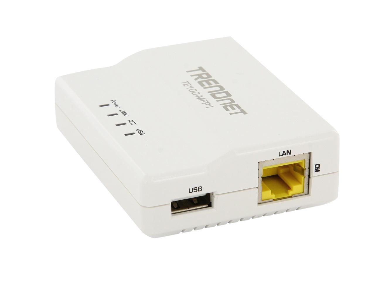 TRENDnet TE100-MFP1 1-Port Multi-Function USB Print Server - Newegg.com