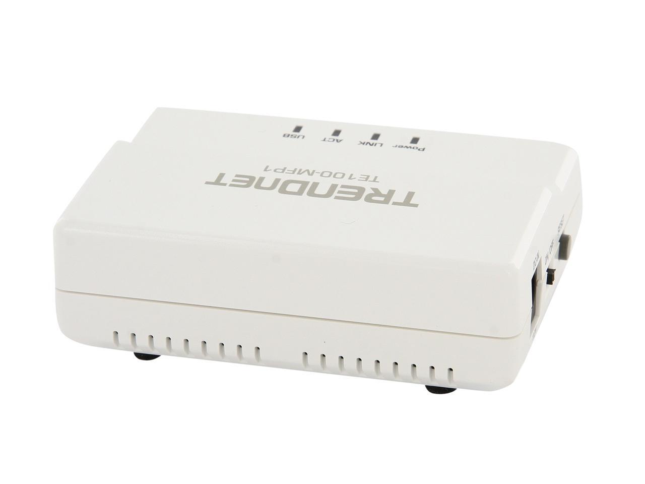 TRENDnet TE100-MFP1 1-Port Multi-Function USB Print Server - Newegg.com