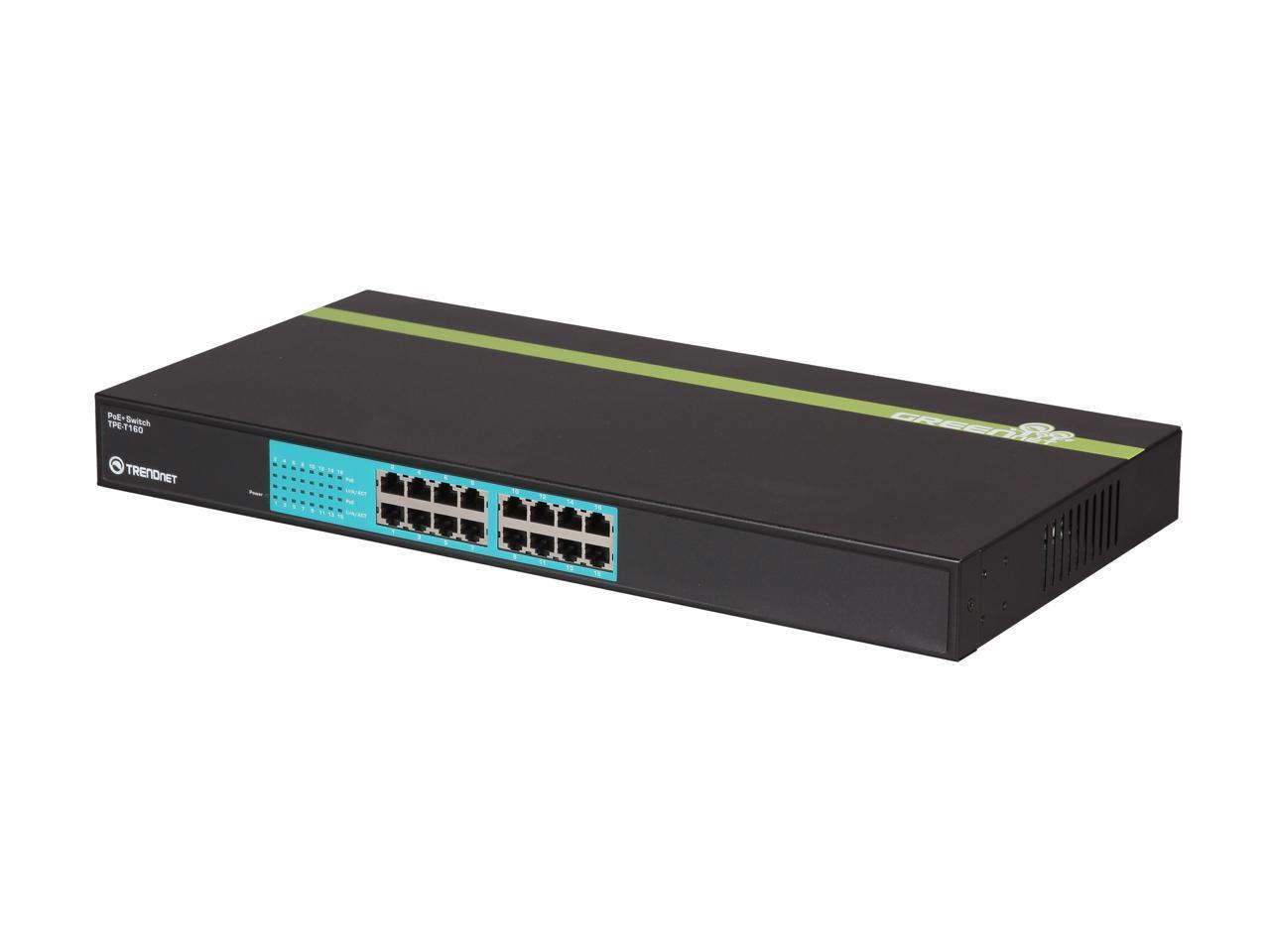 TRENDnet TPE-T160 Network - Switches 16-Port 30W PoE+ Switch. Limited ...