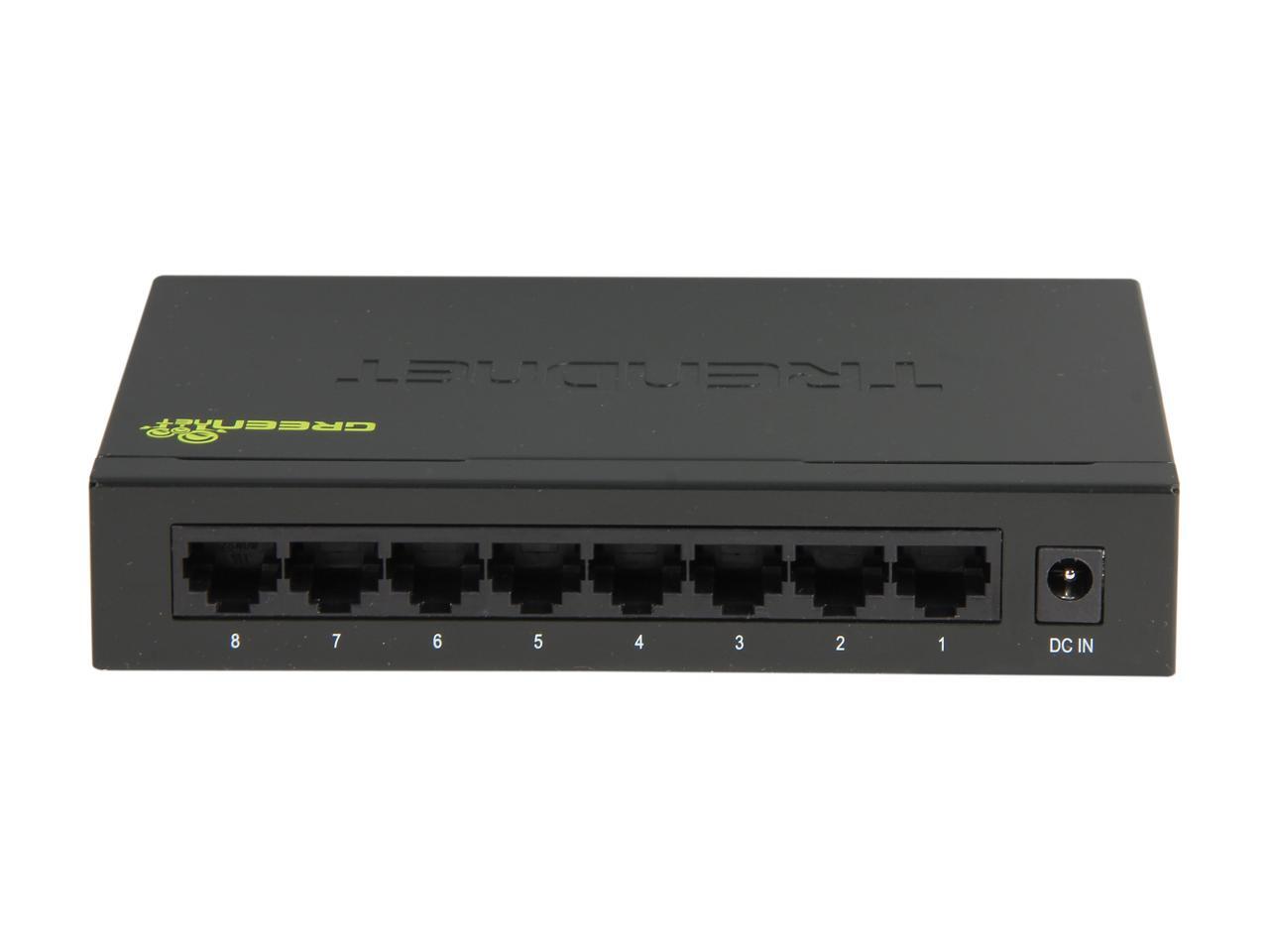 TRENDnet 8-Port Gigabit GREENnet Switch, Ethernet Network Switch, 8 x ...