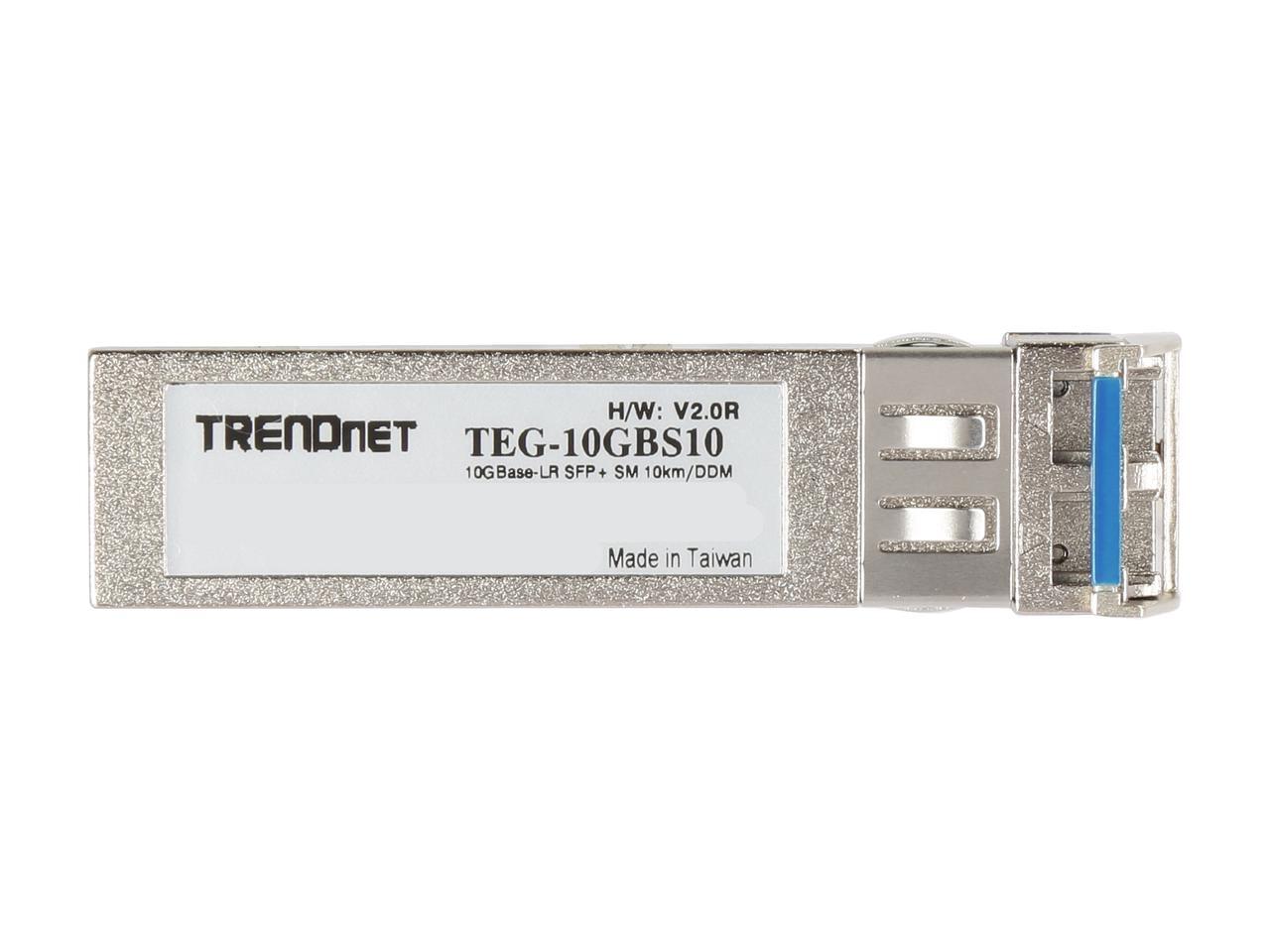 TRENDnet SFP to RJ45 10GBASE-LR SFP+ Single Mode LC Module, TEG-10GBS10 ...
