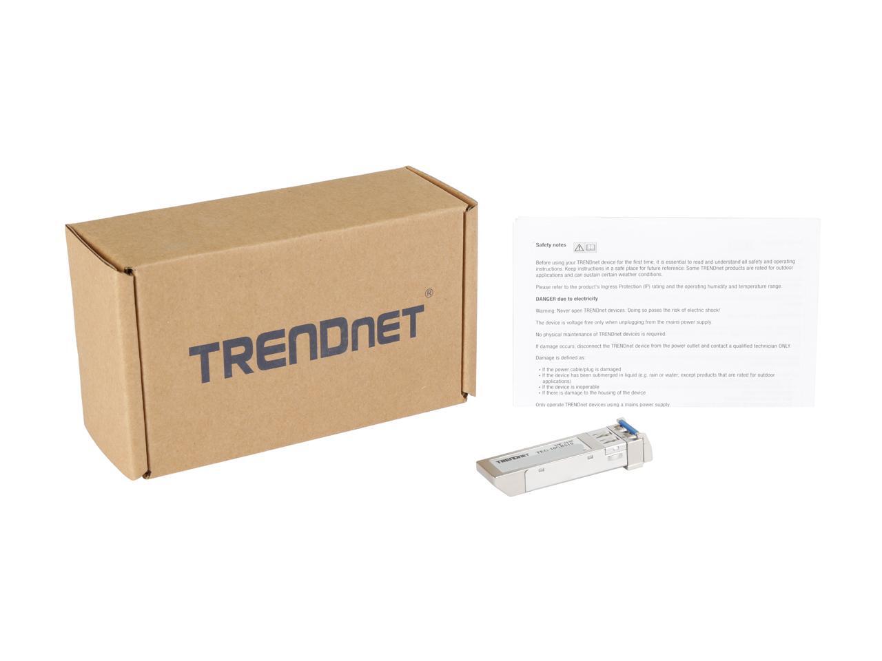 TRENDnet SFP to RJ45 10GBASE-LR SFP+ Single Mode LC Module, TEG-10GBS10 ...