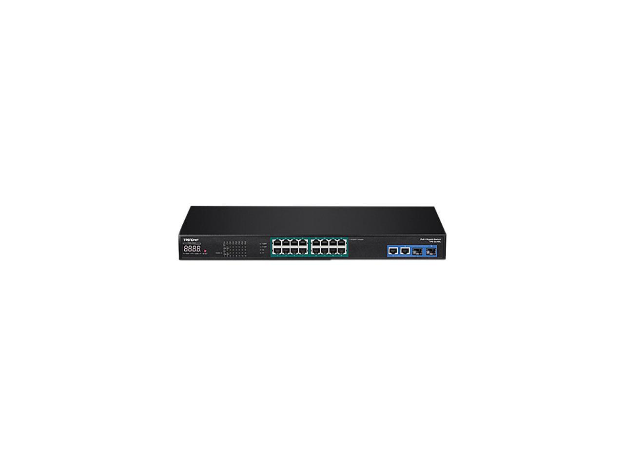 TRENDnet TPE-3018L 18-Port Gigabit NVR PoE+ Switch with LED Display ...