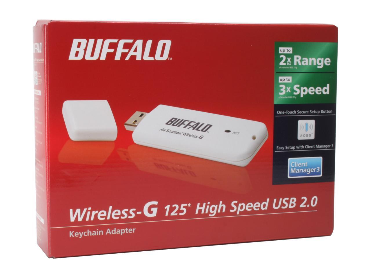 BUFFALO WLI-U2-KG125S USB 2.0 Wireless-G 125 High-Speed Keychain ...