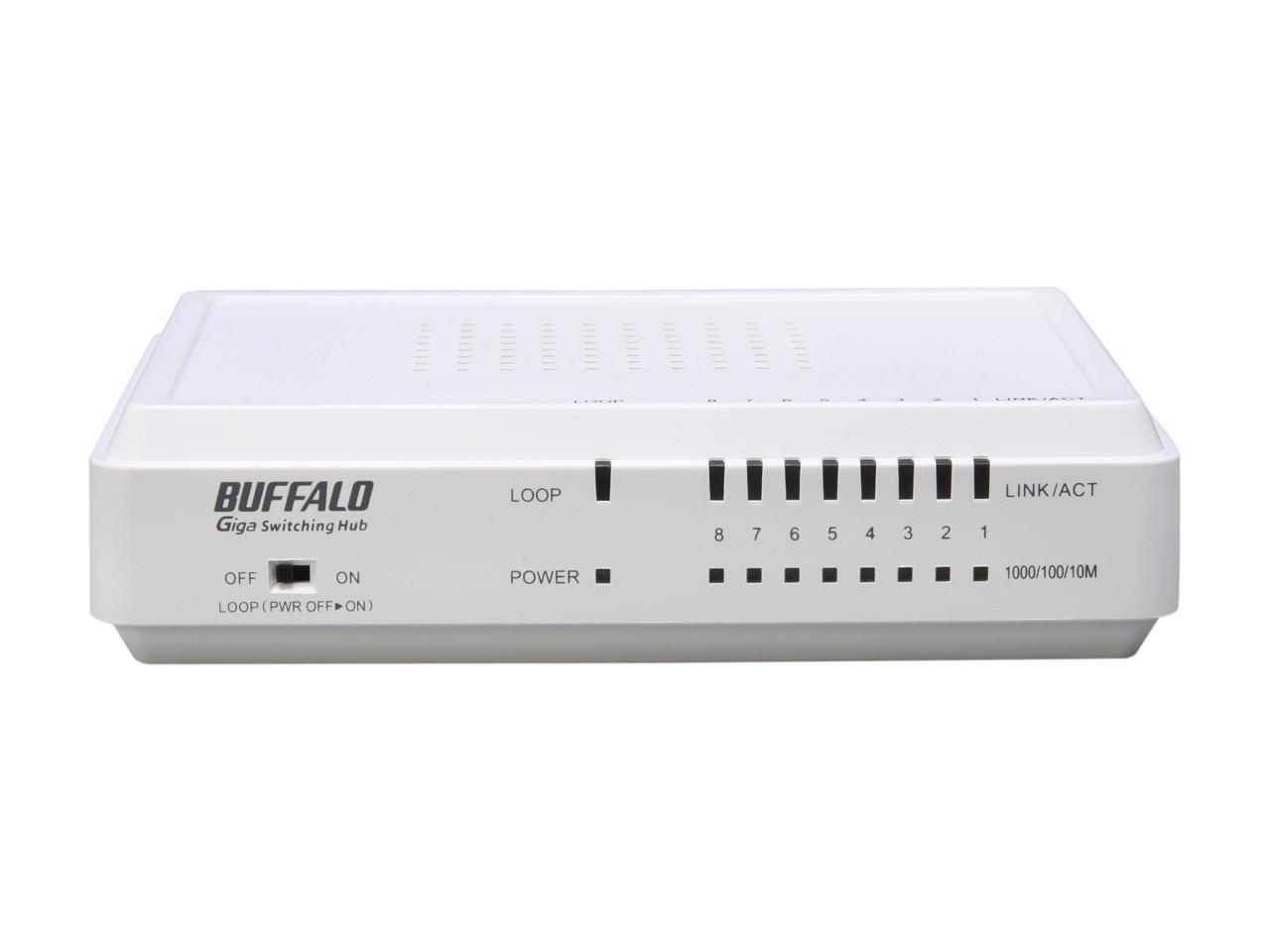 BUFFALO 8-Port Unmanaged Gigabit Switch - LSW4-GT-8EP/W - Newegg.com