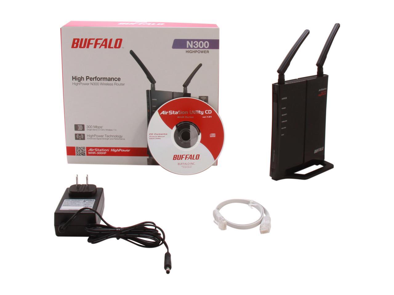 BUFFALO AirStation HighPower N300 Wireless Router - WHR-300HP - Newegg.ca