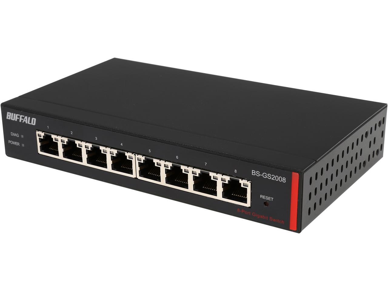 Buffalo BS-GS2008 8-Port Gigabit Green Ethernet Web Smart Switch ...