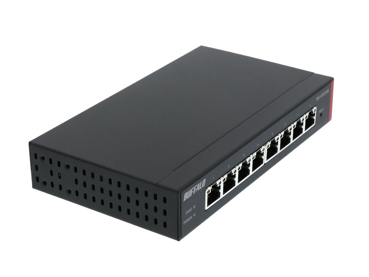Buffalo BS-GS2008 8-Port Gigabit Green Ethernet Web Smart Switch ...