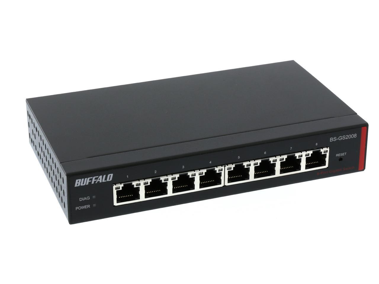 Buffalo BS-GS2008 8-Port Gigabit Green Ethernet Web Smart Switch ...
