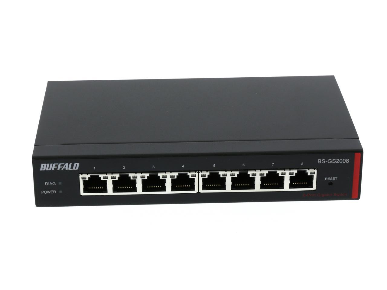 Buffalo BS-GS2008 8-Port Gigabit Green Ethernet Web Smart Switch ...