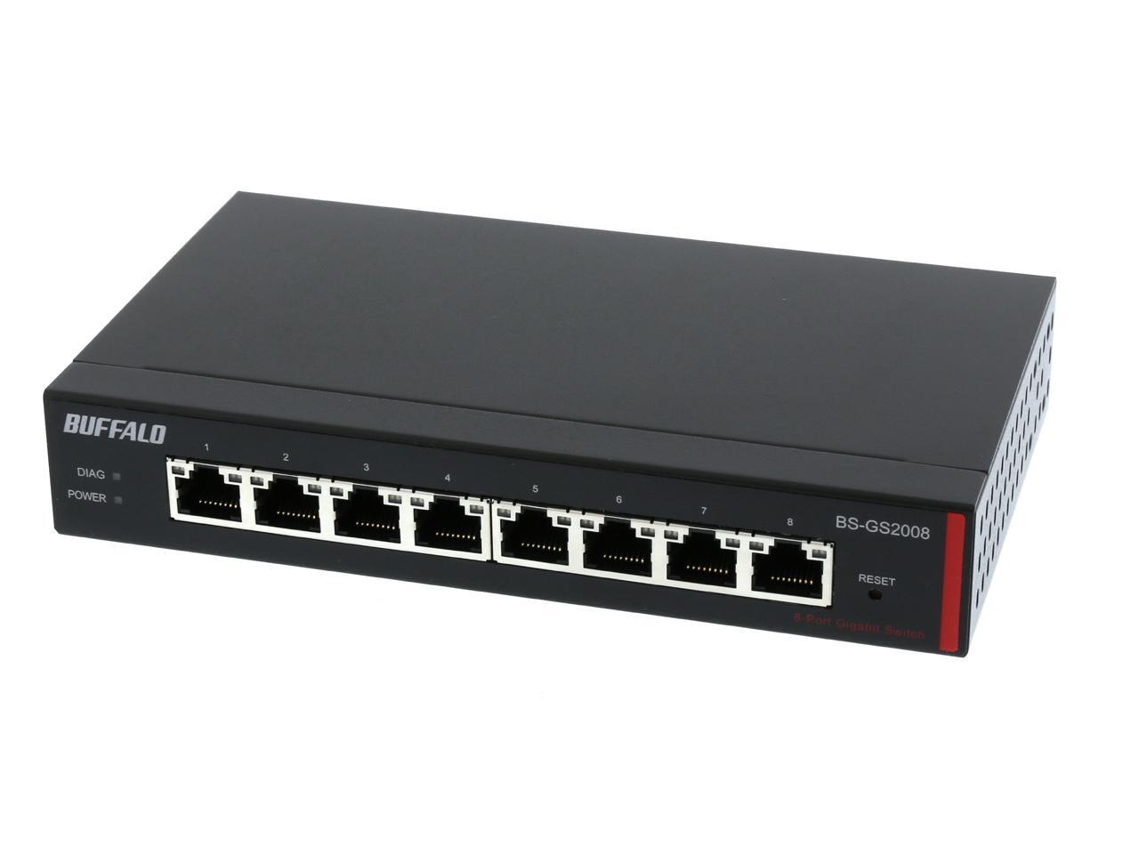 Buffalo BS-GS2008 8-Port Gigabit Green Ethernet Web Smart Switch ...