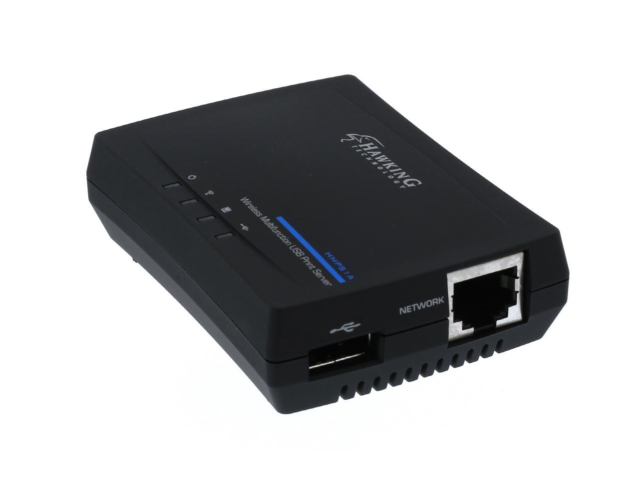 Hawking Technology Wireless Multifunction USB 2.0 Print Server/Device ...
