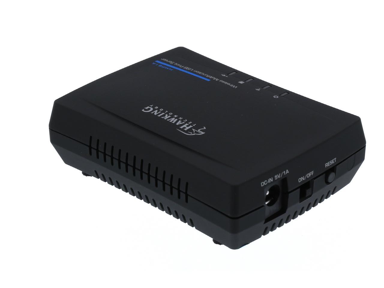 Hawking Technology Wireless Multifunction USB 2.0 Print Server/Device ...
