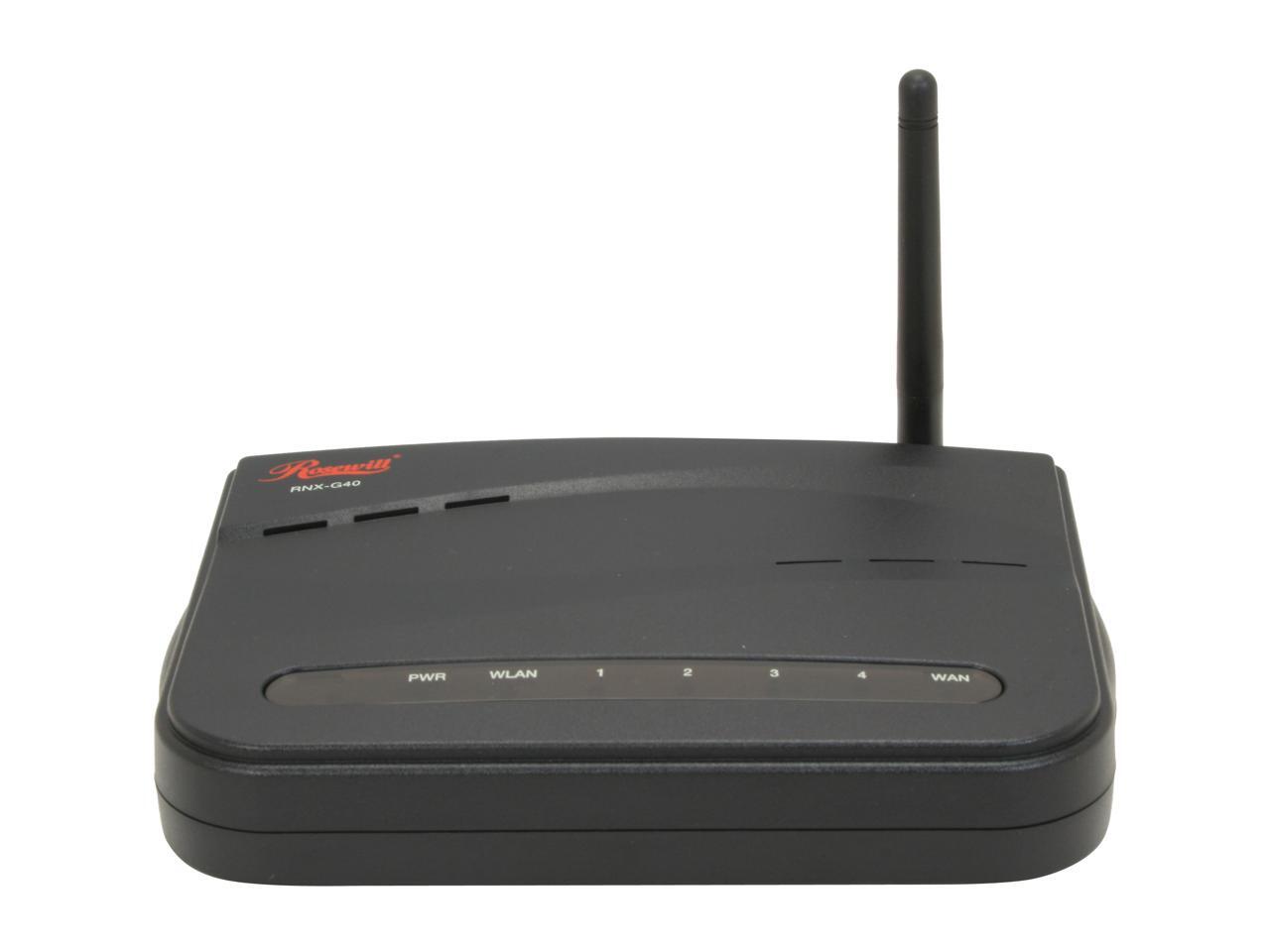 Rosewill RNX-G40 Black Wireless-G Broadband Router with 2dBi SMA ...