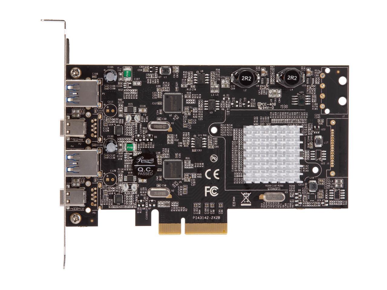 Rosewill RC-20002 PCI Express 2.0 x4 (5.0 GT/s) 4 Ports PCI Express ...