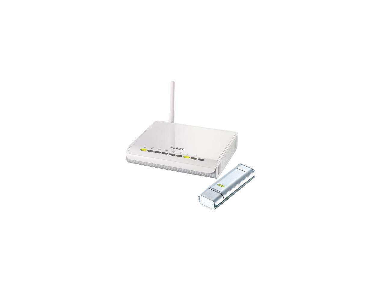 ZyXEL NBG334WKIT Dual SSID Wireless Router + G202 USB adapter - Newegg.com
