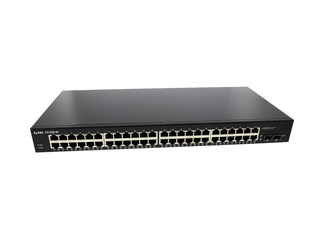 ZyXEL L2 Web Managed 48-Port GbE Rackmount Switch with 2 SFP, Total 50 ...