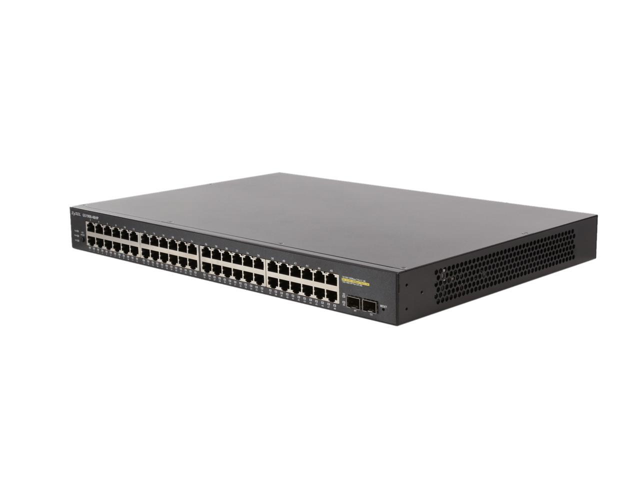 ZyXEL GS1900 GS1900-48HP 48-port GbE Smart Managed PoE Switch - Newegg.com