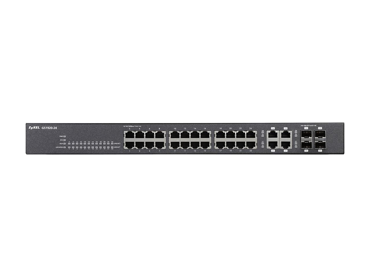 ZyXEL GS1920 GS1920-24 24-port GbE Smart Managed Switch - Newegg.com