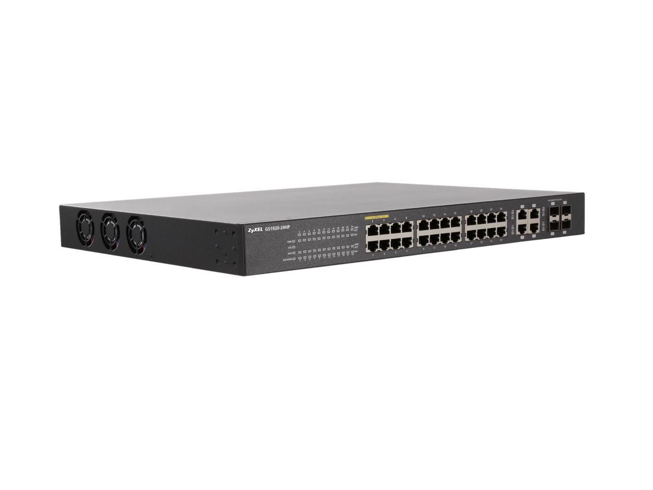 ZyXEL GS1920 GS1920-24HP Managed 24-port GbE Smart Managed PoE Switch ...