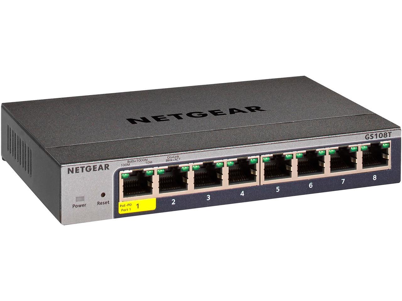NETGEAR 8-Port Gigabit Ethernet Smart Switch (GS108T) - Newegg.com