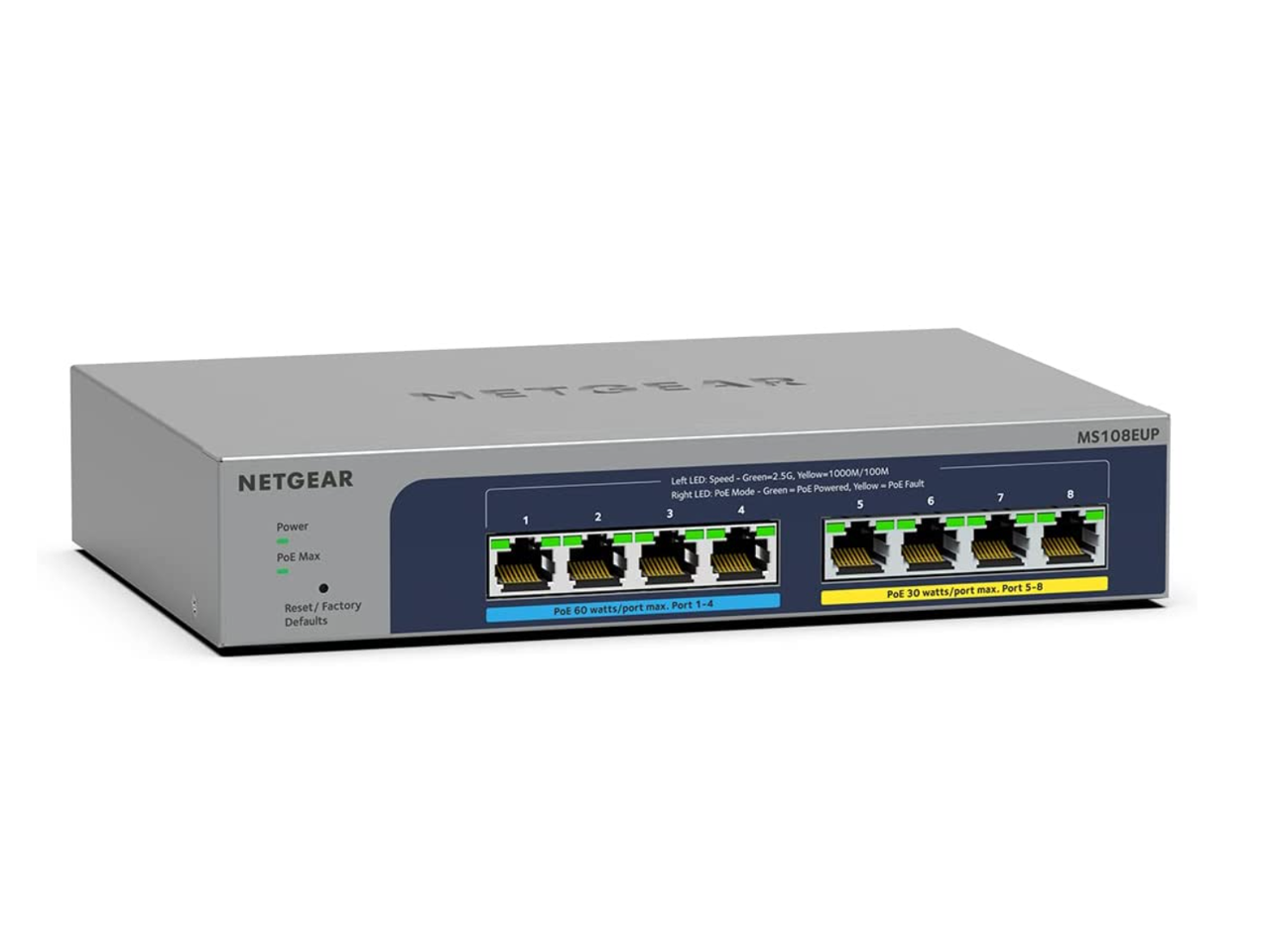 NETGEAR 8-port Multi-Gigabit (2.5G) Ultra60 PoE++ Ethernet Plus Switch ...